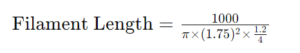 Filament Length Calculator - Calculator Doc